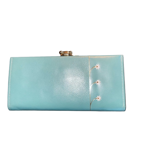 Lady Buxton | Bags | Vintage Lady Buxton Wallet Saddle Cowhide Teal ...